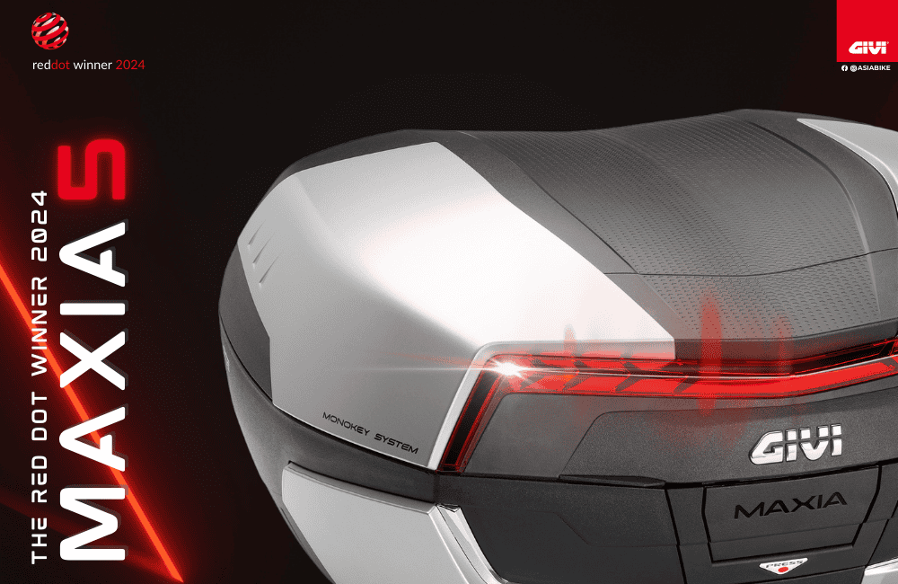 กล่องท้ายติดรถมอเตอร์ไซค์ GIVI MAXIA 5 ได้รับรางวัล Red Dot Award 2024 ...